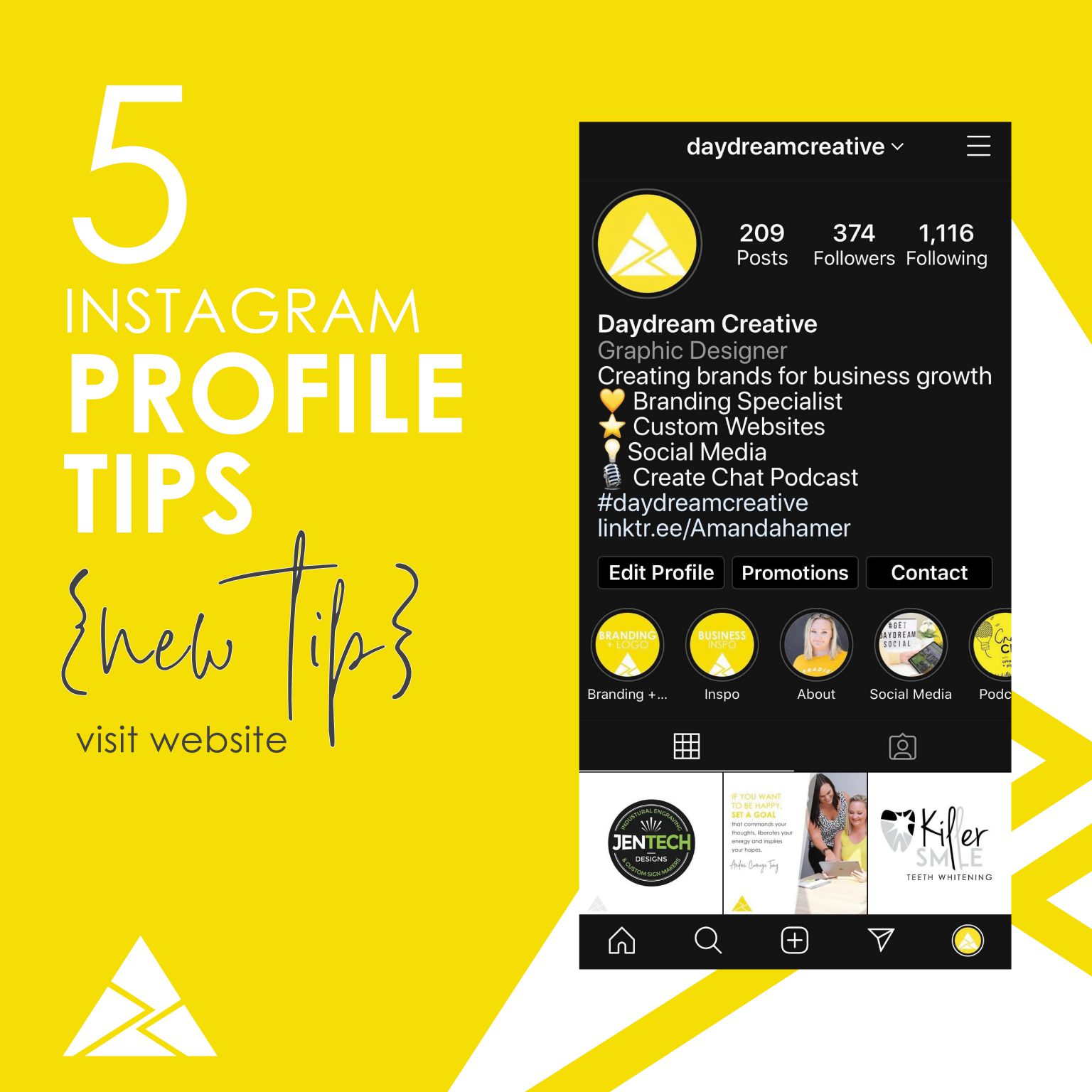 5 Tips to improve your instagram profile – Daydream Creative